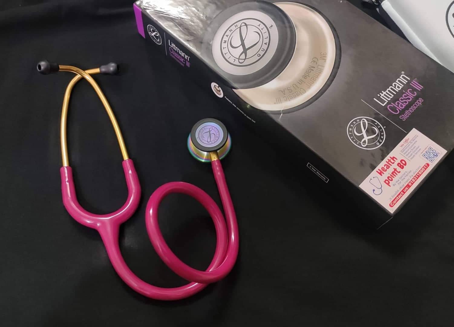 Littmann Classic III Stethoscope, Rainbow Raspberry, 5806 - Health Point BD