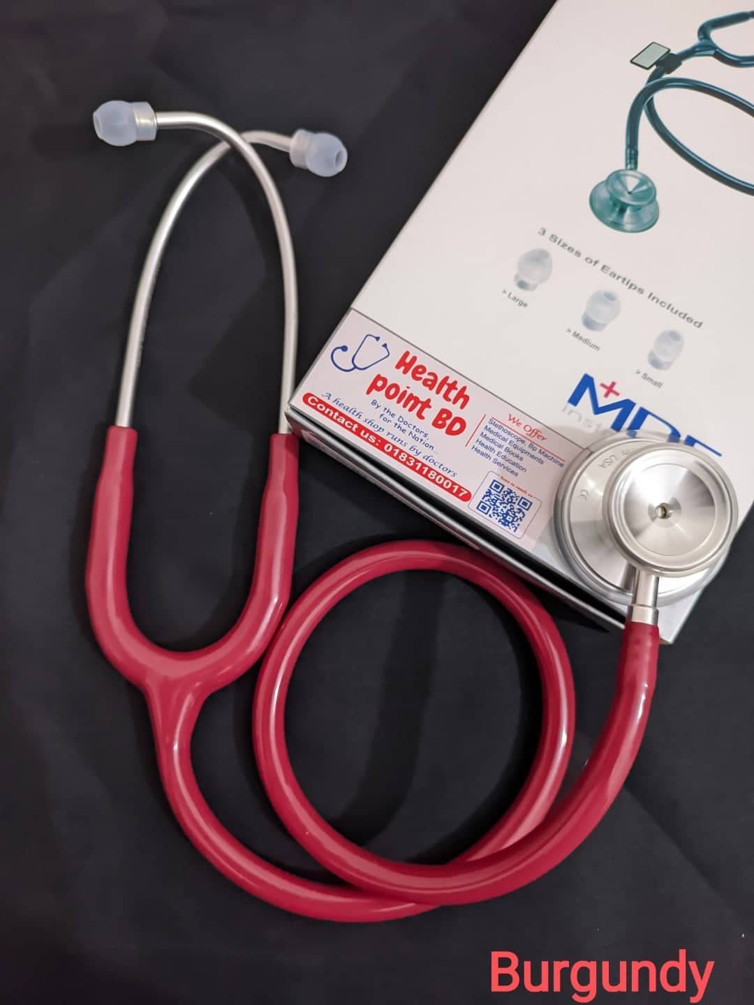 MDF Acoustica 747 Burgundy Stethoscope (Adult) - Health Point BD