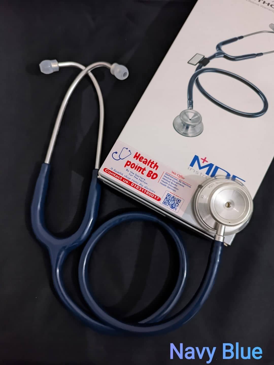 MDF Acoustica 747 Navy Blue Stethoscope (Adult) - Health Point BD