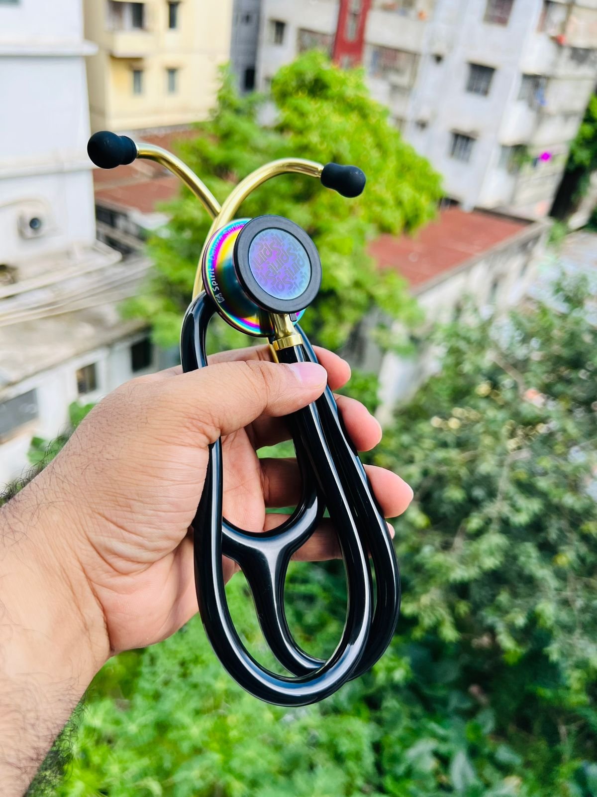 Spirit Deluxe Series III Black Rainbnow Stethoscope - Health Point BD