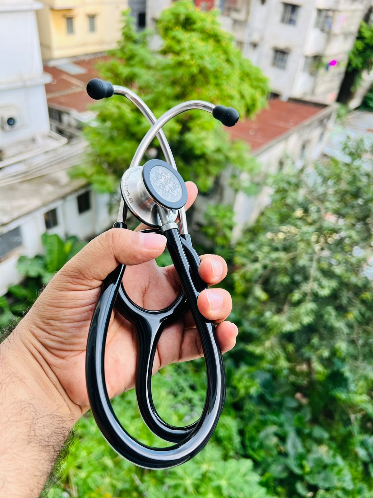 Spirit Deluxe Series III Black Standard Stethoscope - Health Point BD